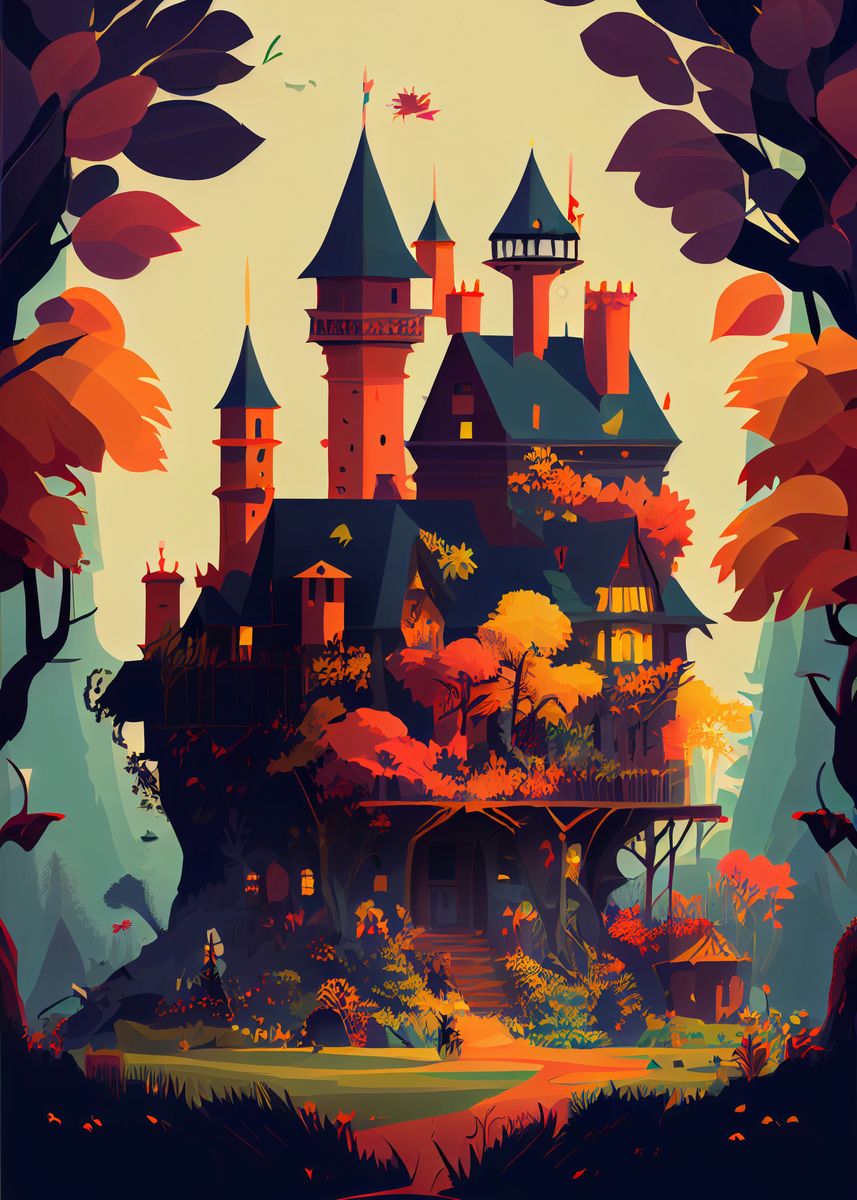 'The Castle' Poster, picture, metal print, paint by Polymath Prints ...