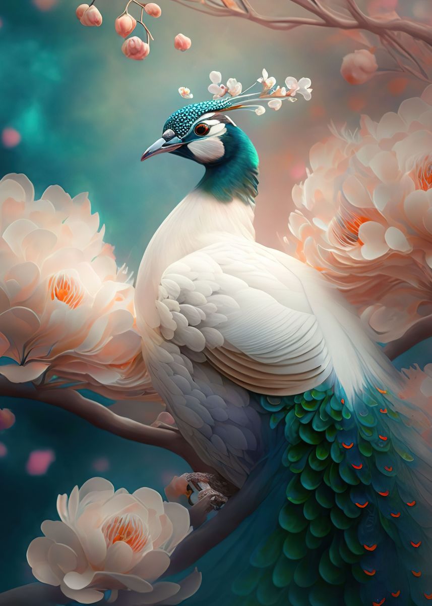 'Magnificent peacock' Poster, picture, metal print, paint by Chloe ...