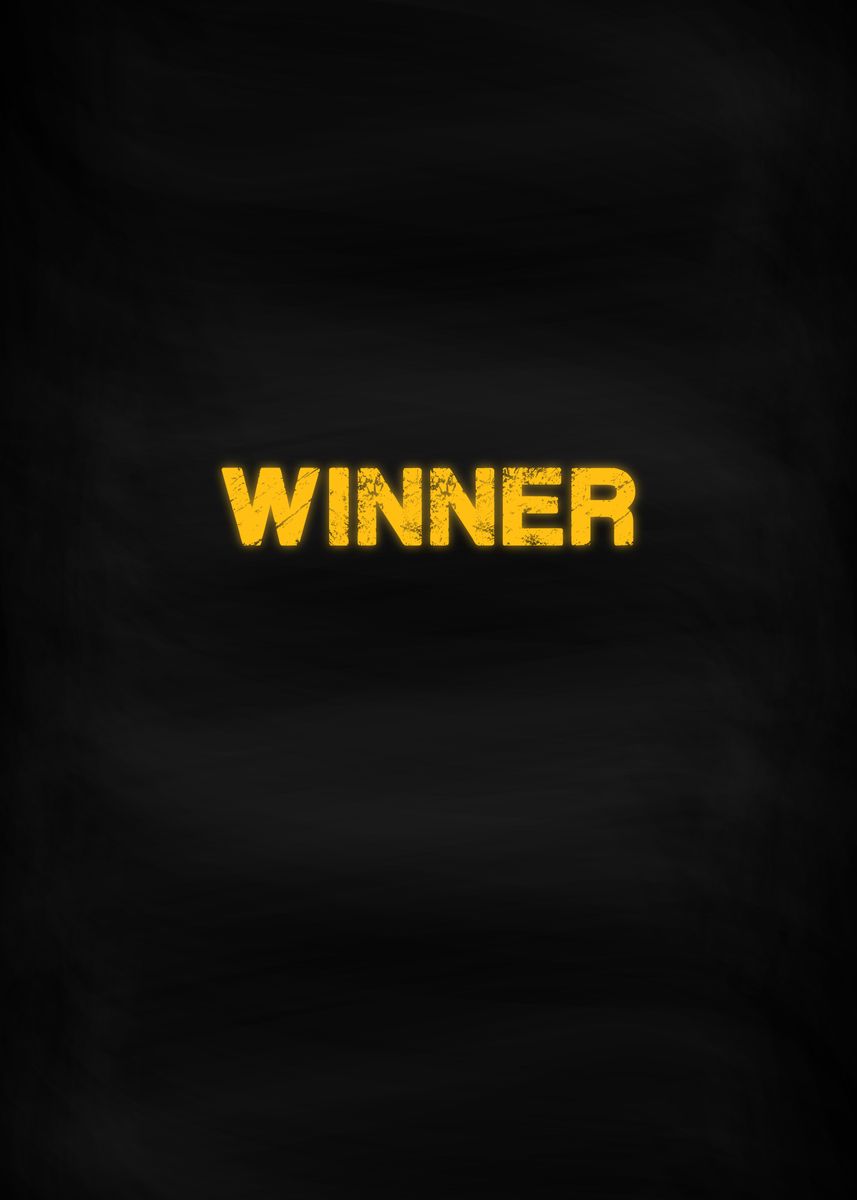 'Winner Motivation Word' Poster, picture, metal print, paint by ...