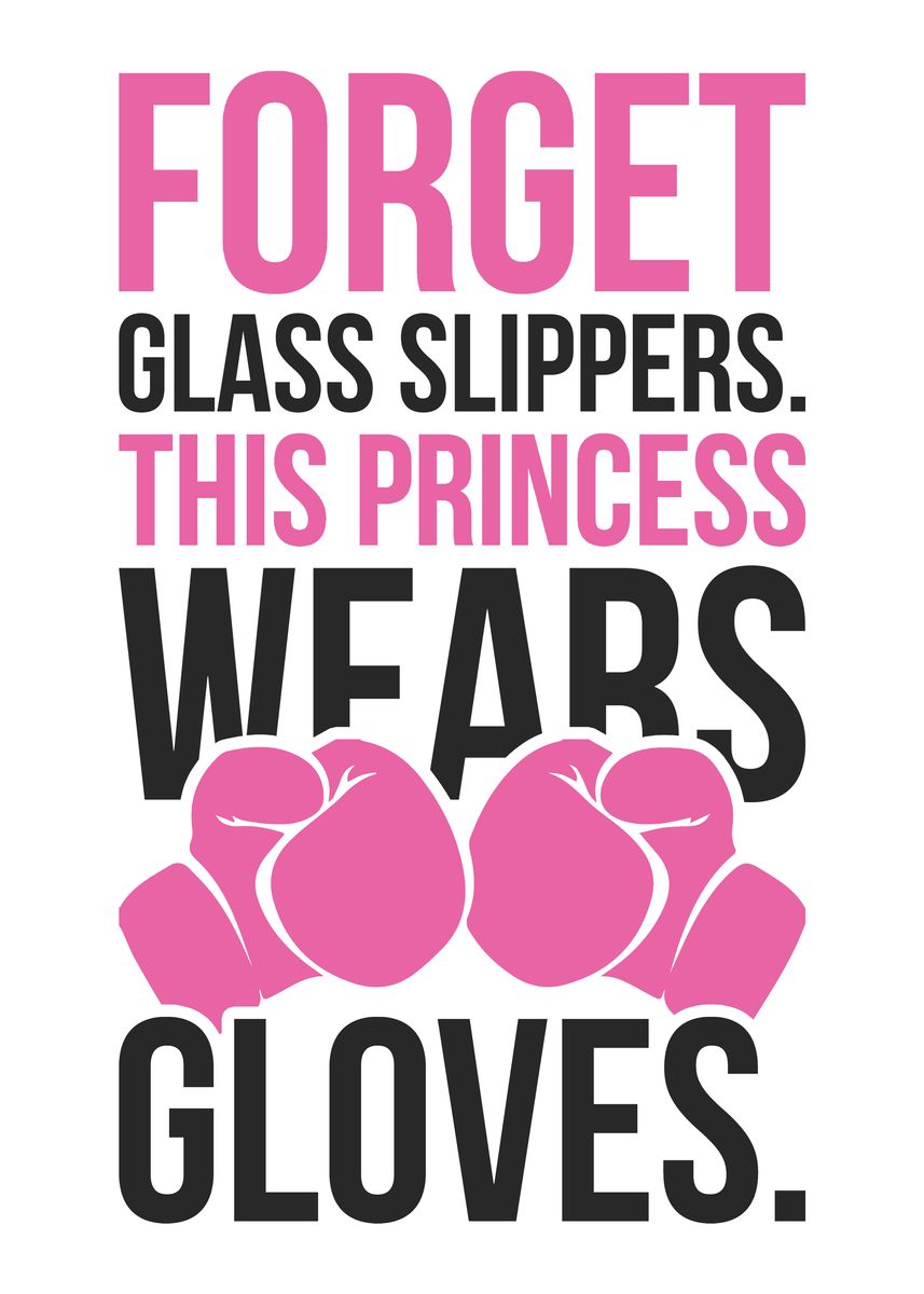 'Princess Boxing Gloves' Poster, picture, metal print, paint by CHAN ...