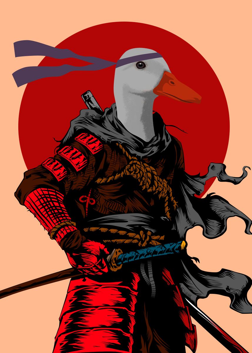 'swan samurai' Poster, picture, metal print, paint by best art moshper ...