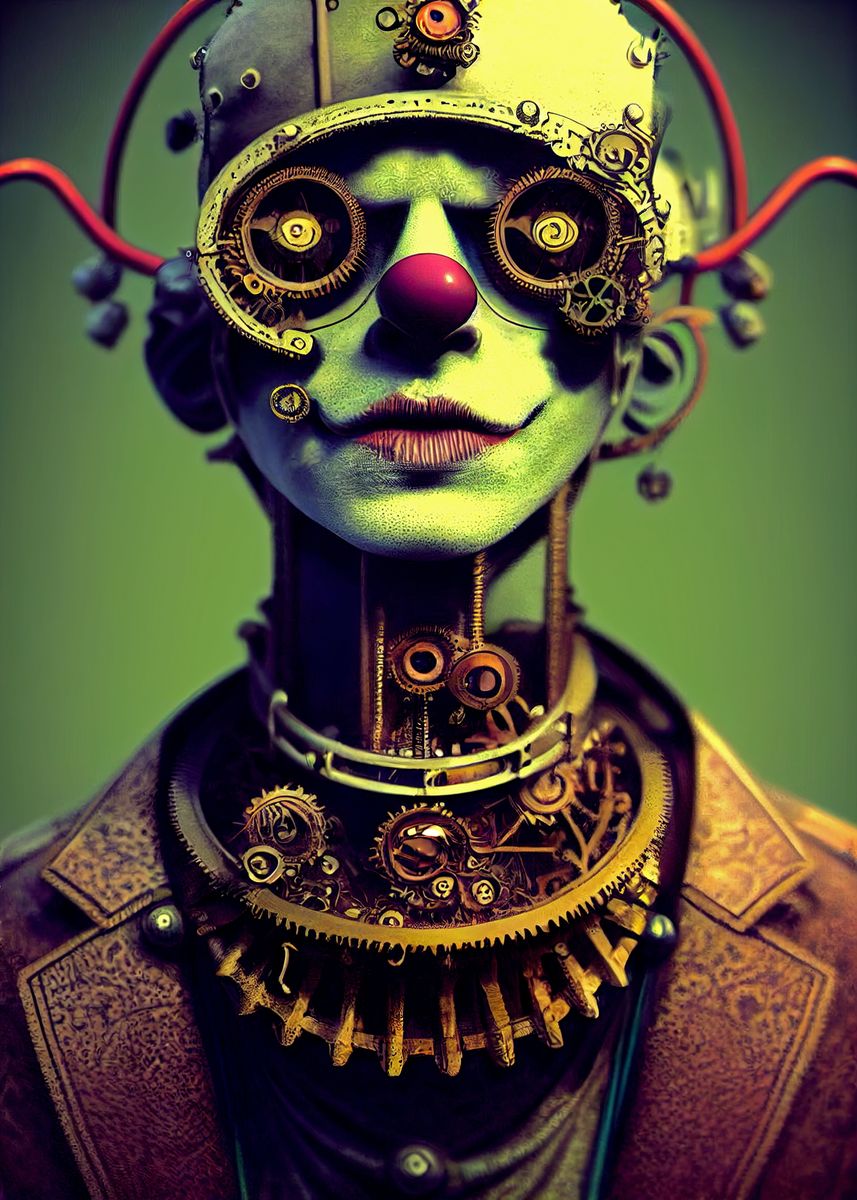 '50 Steampunk Evil Clown' Poster by Ralph Frankenberg | Displate