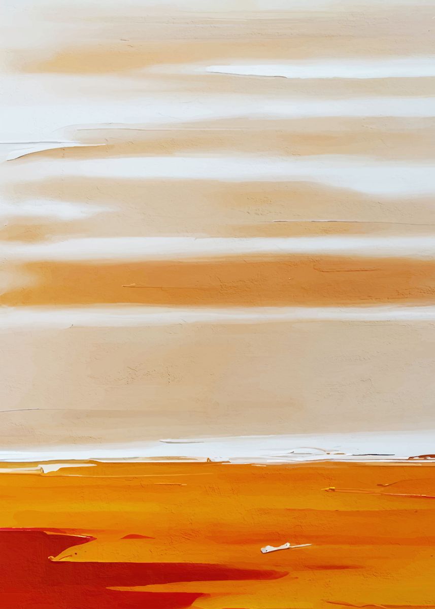 'Modern beige painting' Poster, picture, metal print, paint by ...