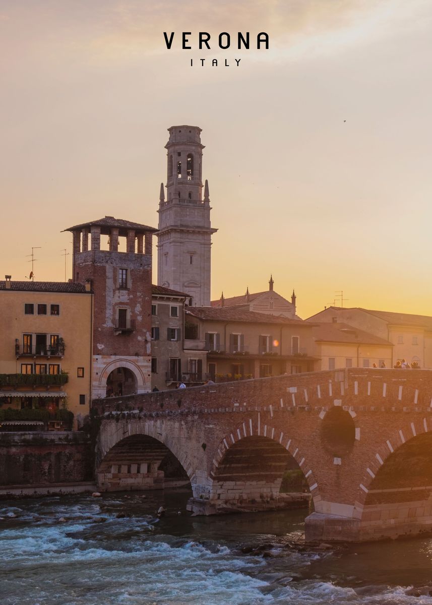 'Verona ' Poster, picture, metal print, paint by Explore Universe ...