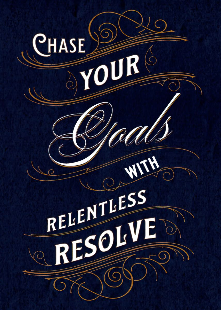 'Chase Your Goals' Poster, picture, metal print, paint by Haru Udu ...