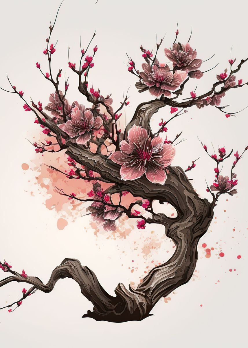 Japanese Cherry Tree Drawing