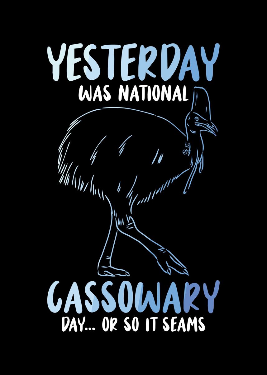 'Cassowary' Poster, picture, metal print, paint by Sebastian Wünsche ...