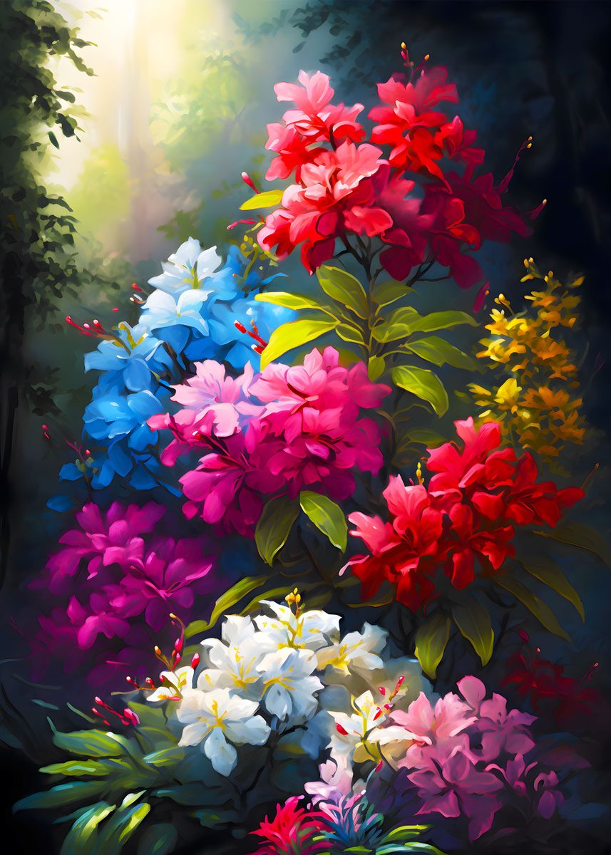 'Flowers Mom Mother Azalea' Poster, picture, metal print, paint by ...