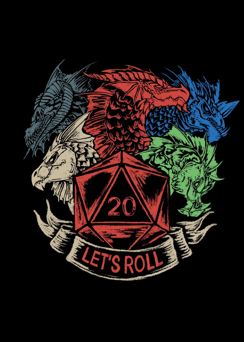 'Lets Roll Dragons' Poster, picture, metal print, paint by MarsDK Art ...