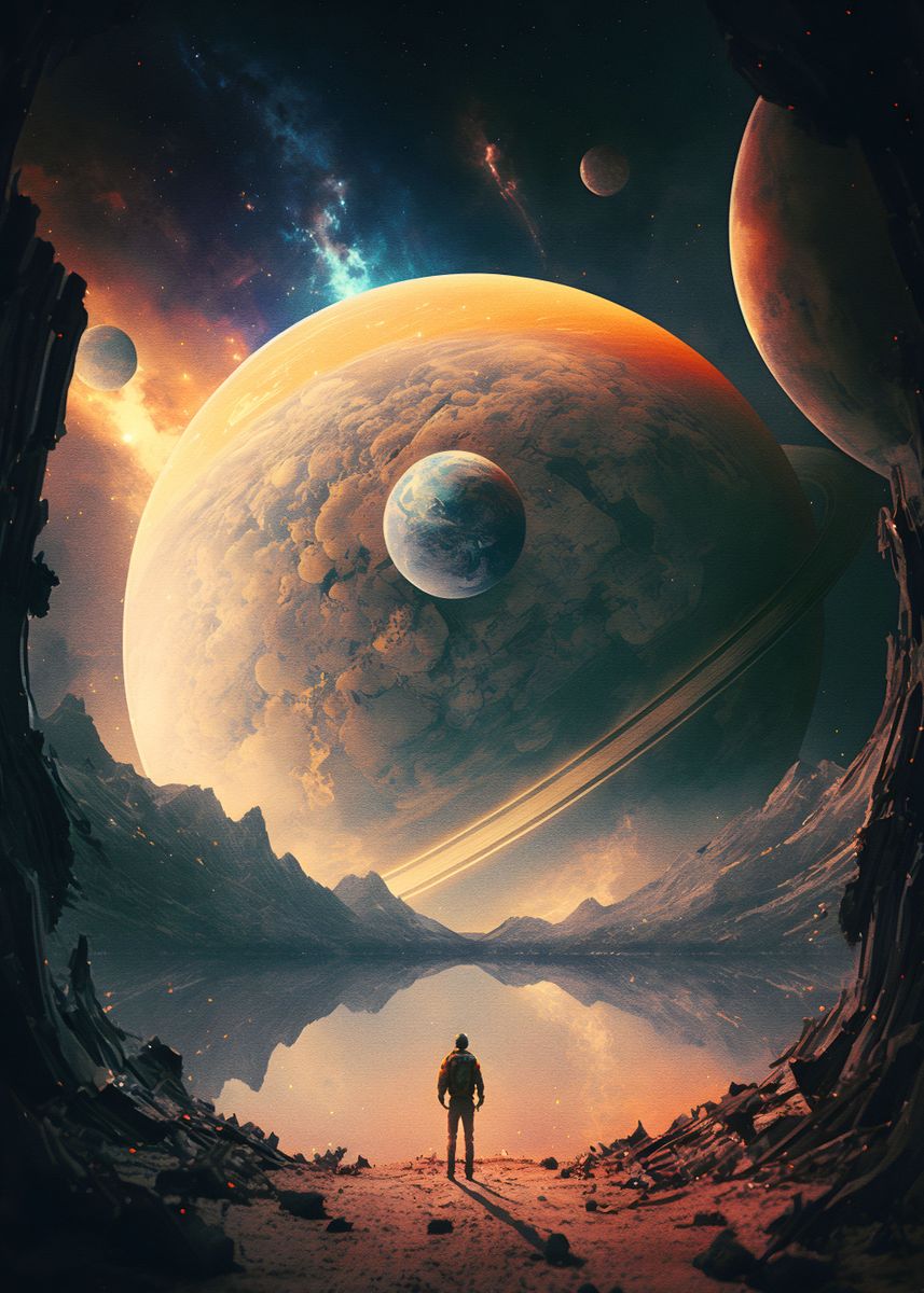 'planet saturn' Poster by Muhammad Irsan | Displate
