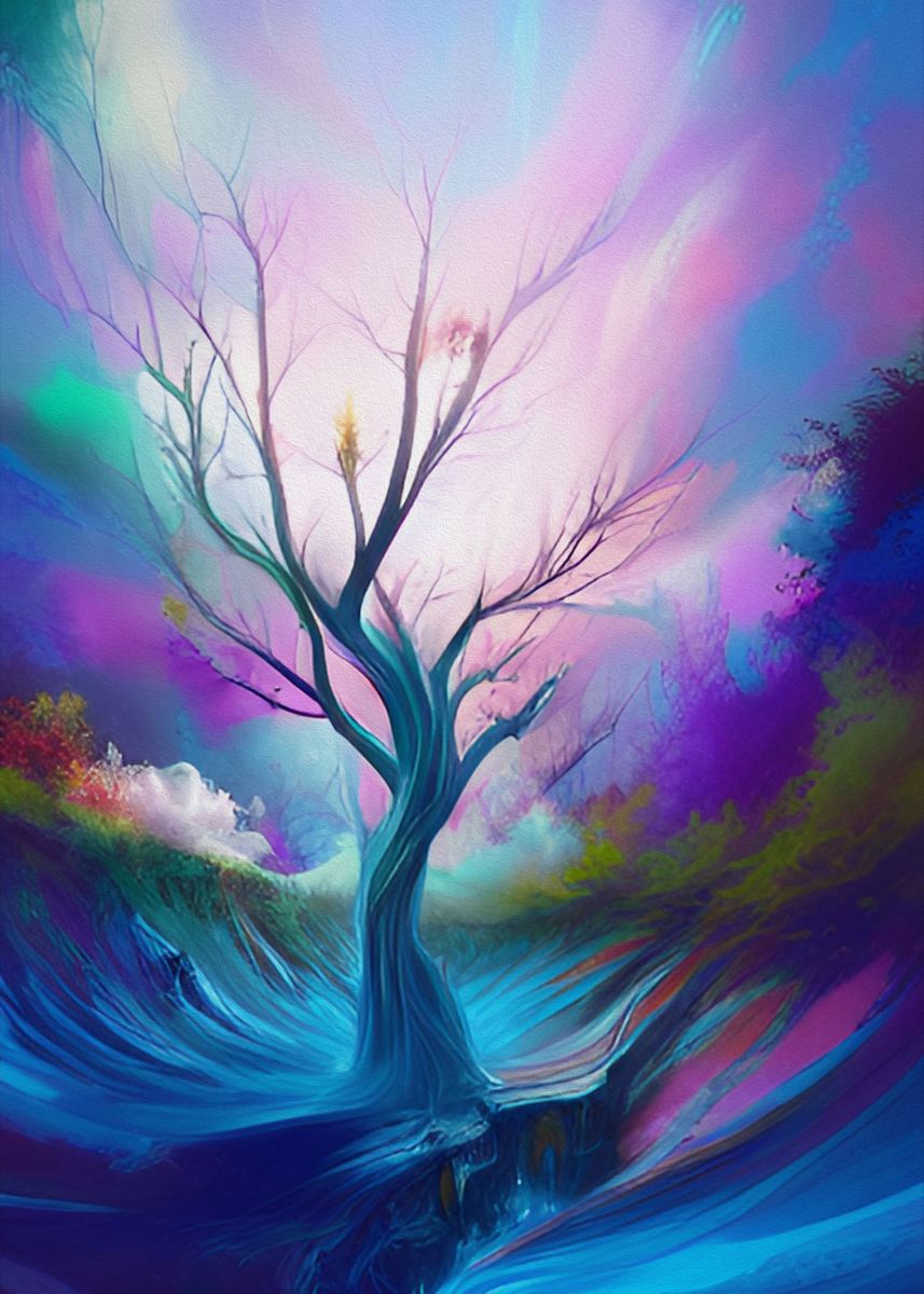 'The Tree of Awakening' Poster, picture, metal print, paint by MONLart ...
