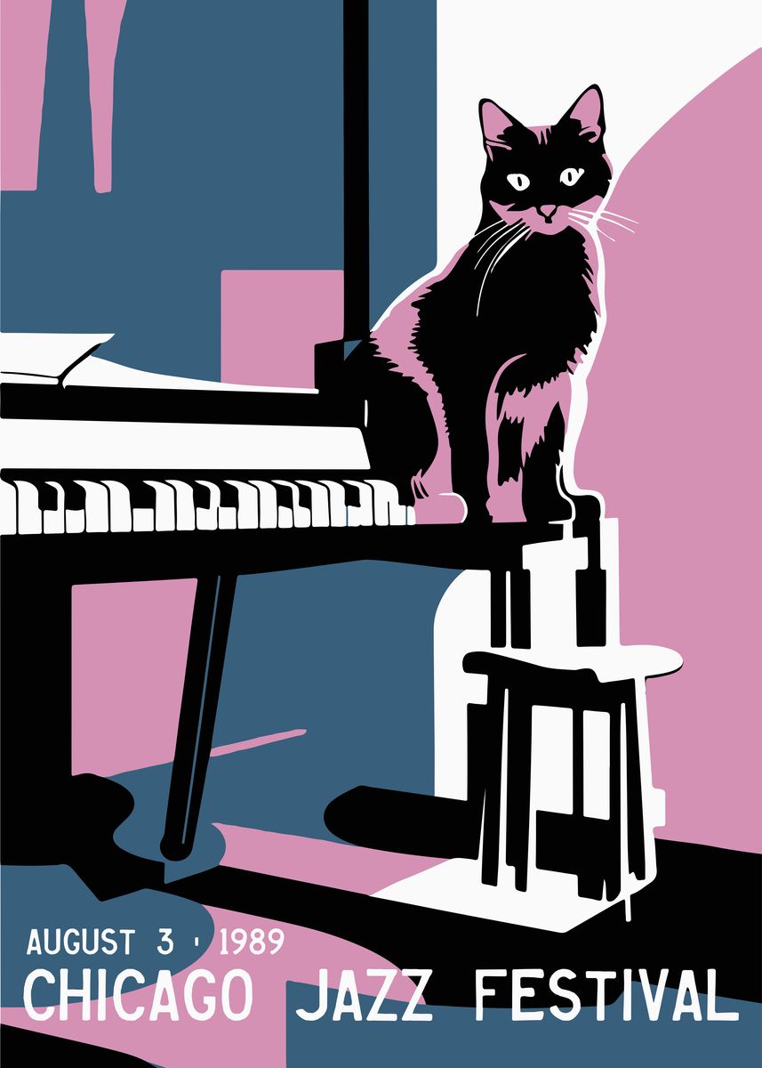 'Chicago Jazz Festival' Poster, picture, metal print, paint by ...