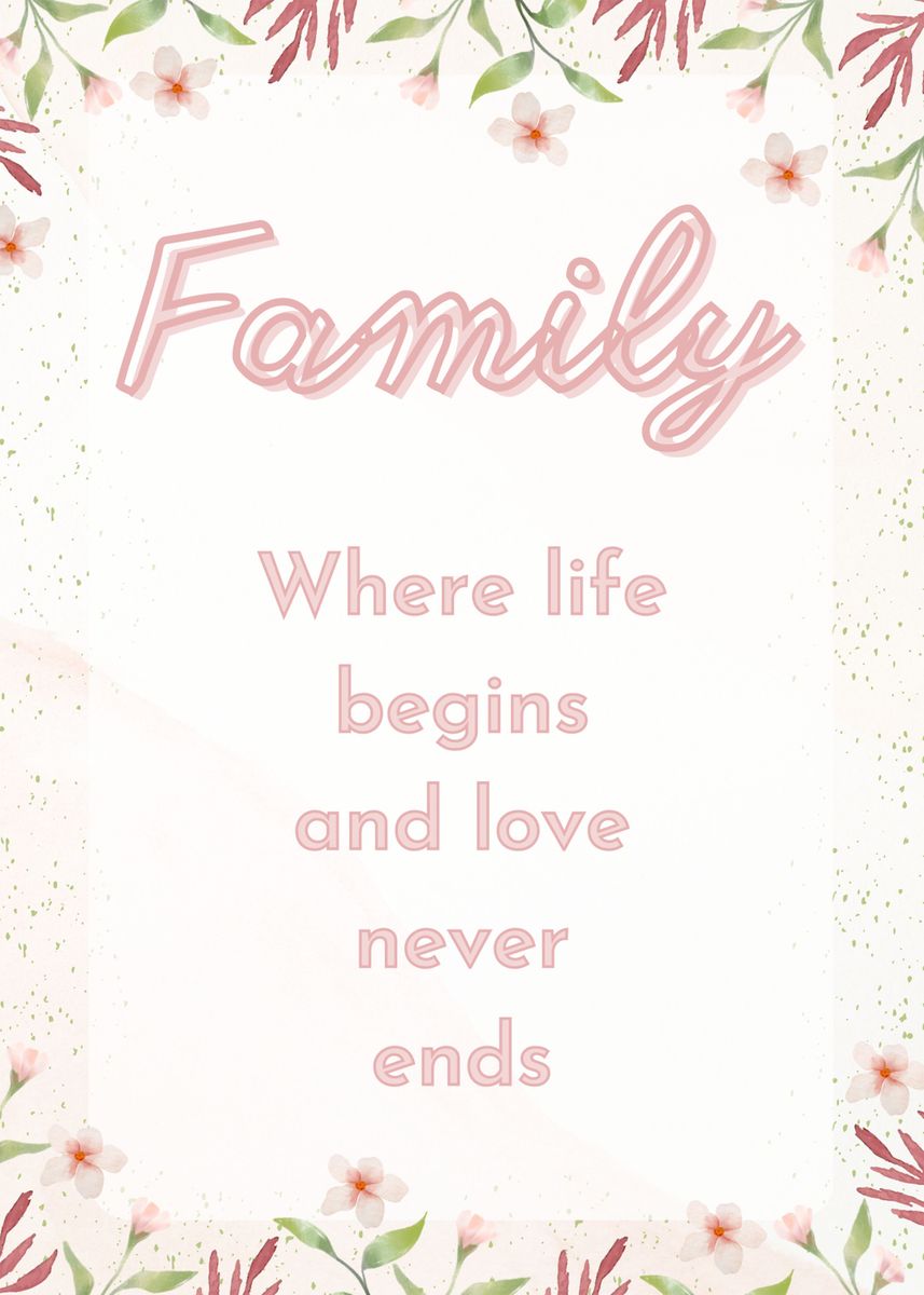 'Family' Poster, picture, metal print, paint by Simply Artwork | Displate