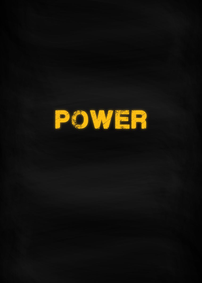 'Power Motivation Word' Poster, picture, metal print, paint by dkDesign | Displate