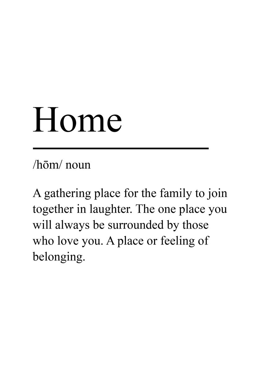 'Home' Poster, picture, metal print, paint by Kaly Prints | Displate