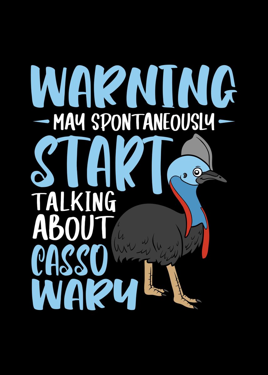 'Cassowary' Poster, picture, metal print, paint by Sebastian Wünsche ...