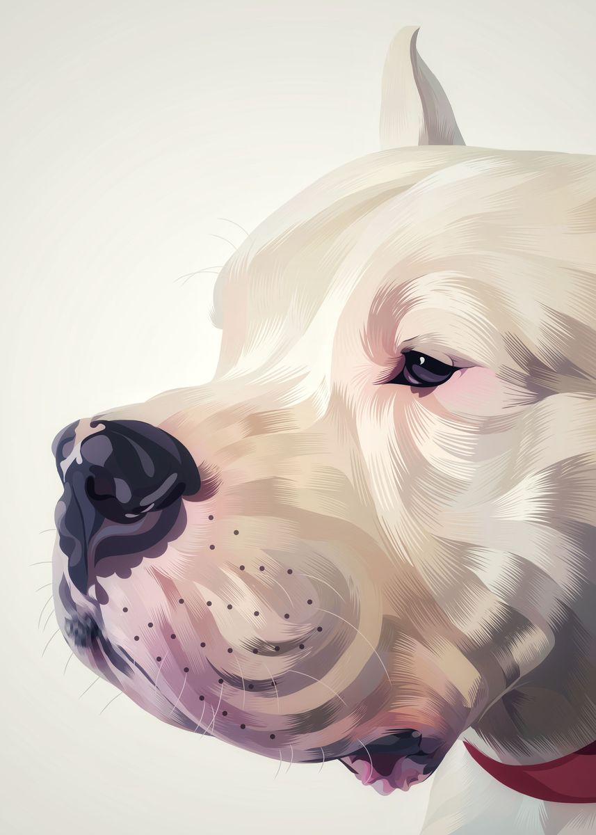 'Face Dog' Poster, picture, metal print, paint by Muh Aslan | Displate