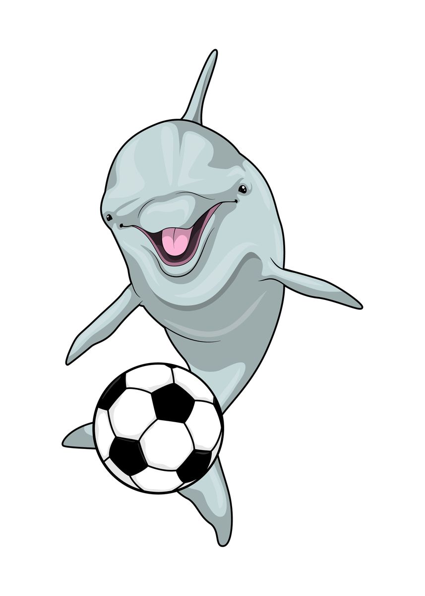 'Dolphin Soccer Sports' Poster by Markus Schnabel | Displate