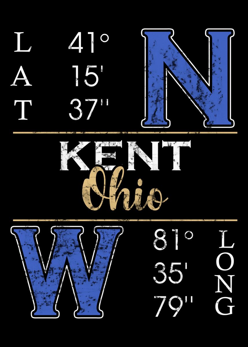 'Kent Ohio' Poster, picture, metal print, paint by Celia Steuber | Displate