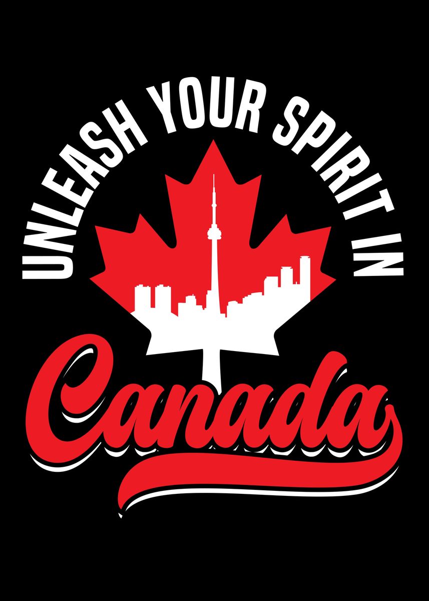 'Happy Canada Day Canadian' Poster, picture, metal print, paint by NAO ...