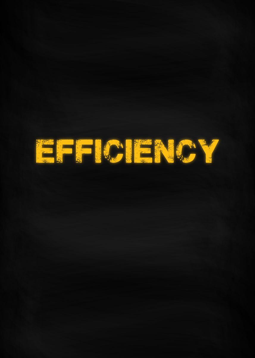 'Efficiency Motivation Word' Poster, picture, metal print, paint by ...