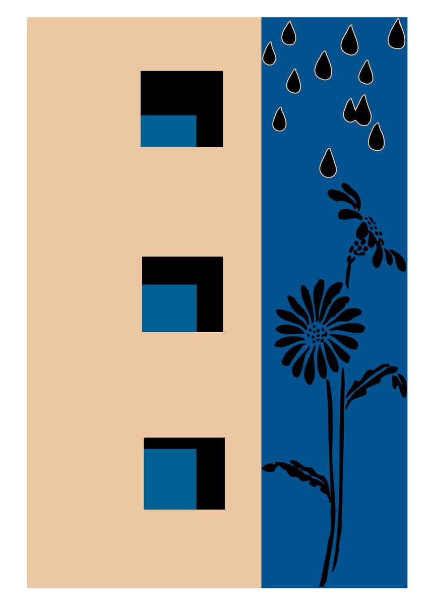 'Building Flower' Poster by Esskay Designs | Displate