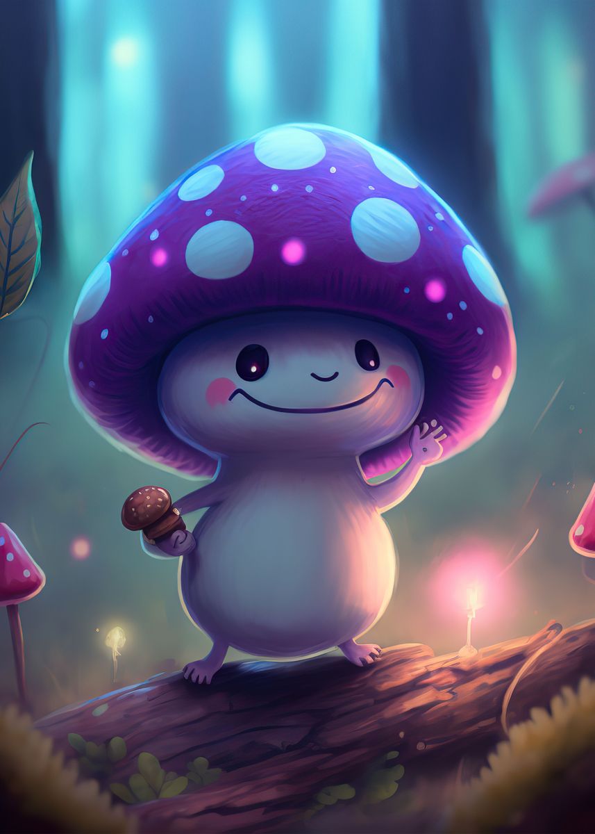 'Cute mushroom' Poster by Albie Lane | Displate