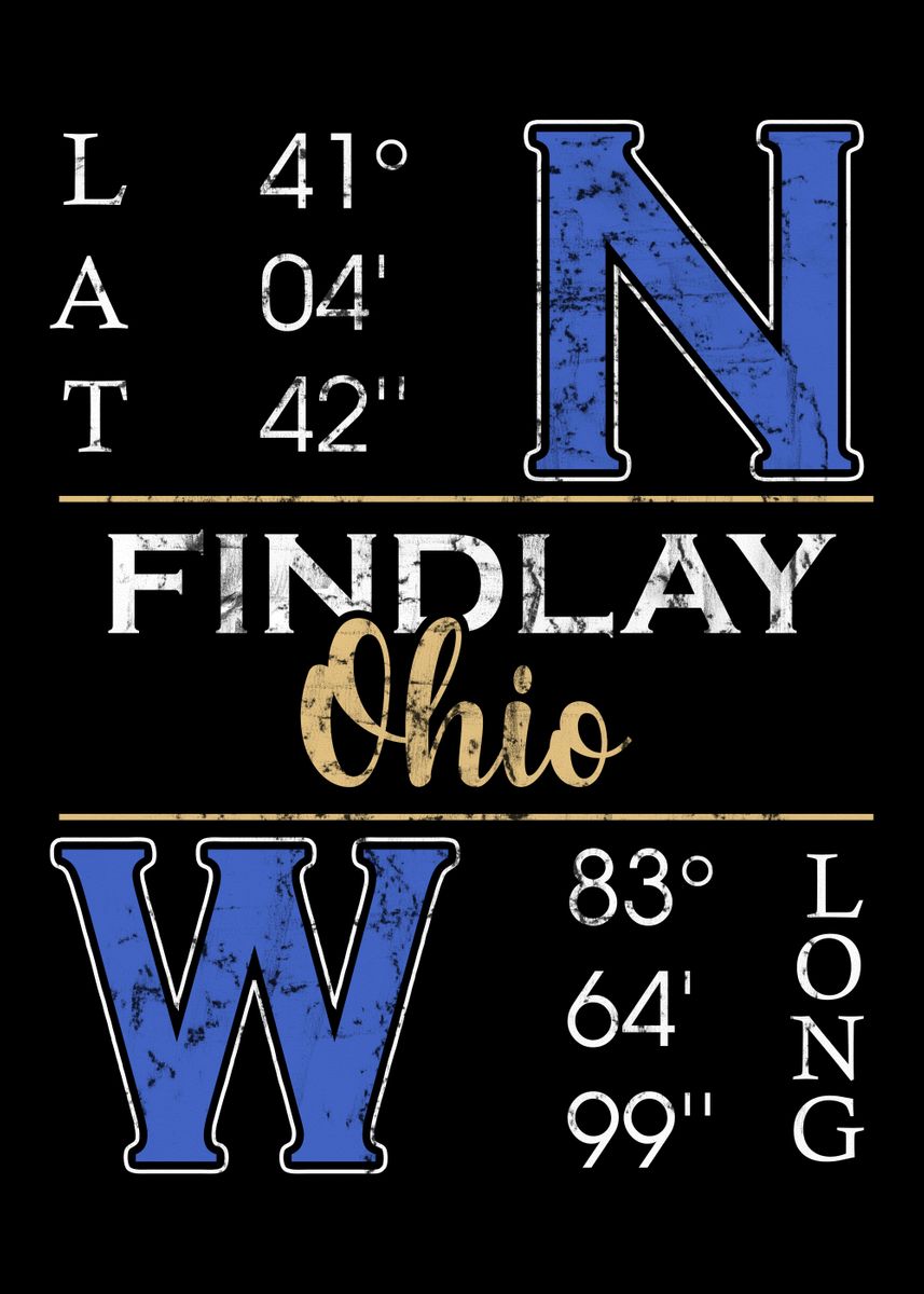 'Findlay Ohio' Poster, picture, metal print, paint by Celia Steuber ...