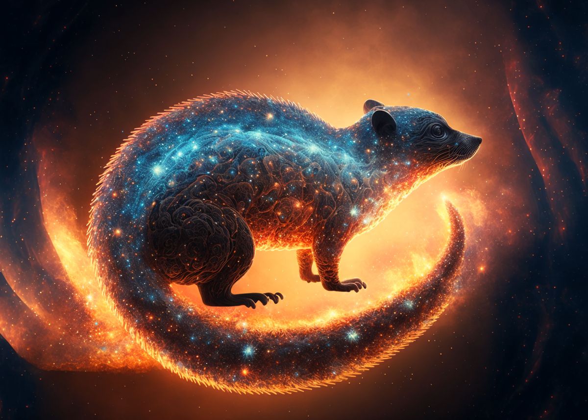 'Spirit Animal Raccoon' Poster by Jiri Hodecek | Displate