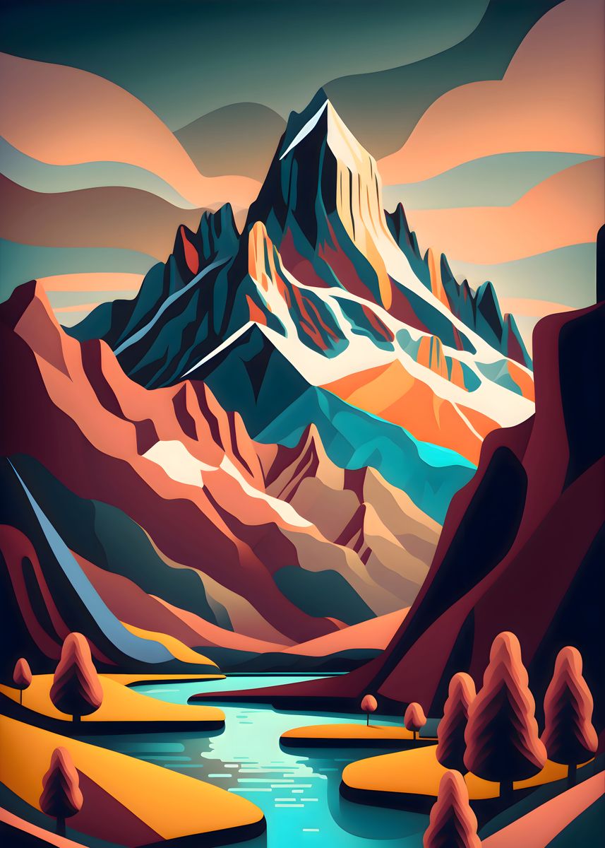 'Colors of Patagonia' Poster, picture, metal print, paint by ...