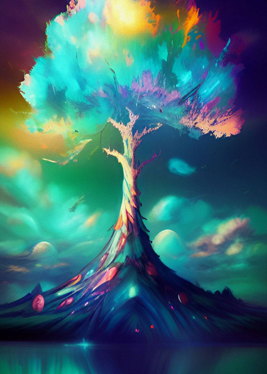 'The Tree of Wisdom' Poster, picture, metal print, paint by MONLart ...