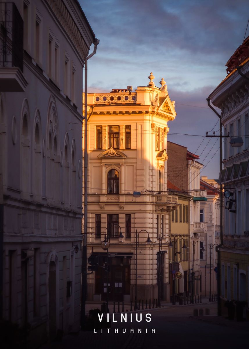 'Vilnius ' Poster, picture, metal print, paint by Travel Addict | Displate