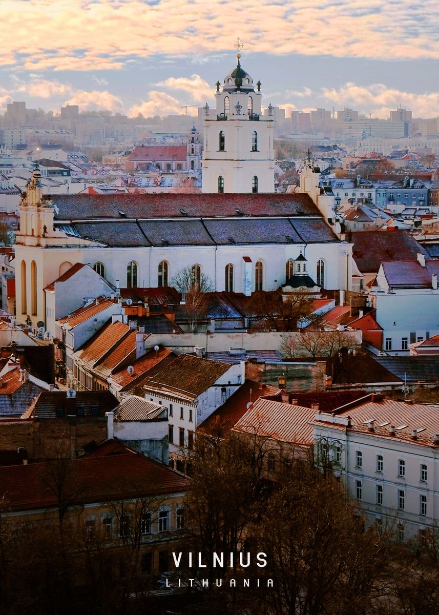 'Vilnius ' Poster, picture, metal print, paint by Travel Addict | Displate