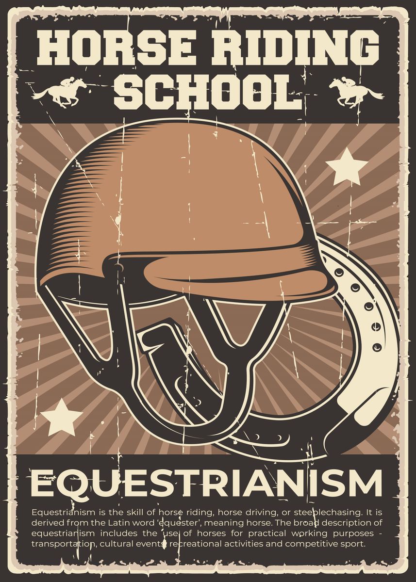 'Horse Riding' Poster, picture, metal print, paint by Naso | Displate