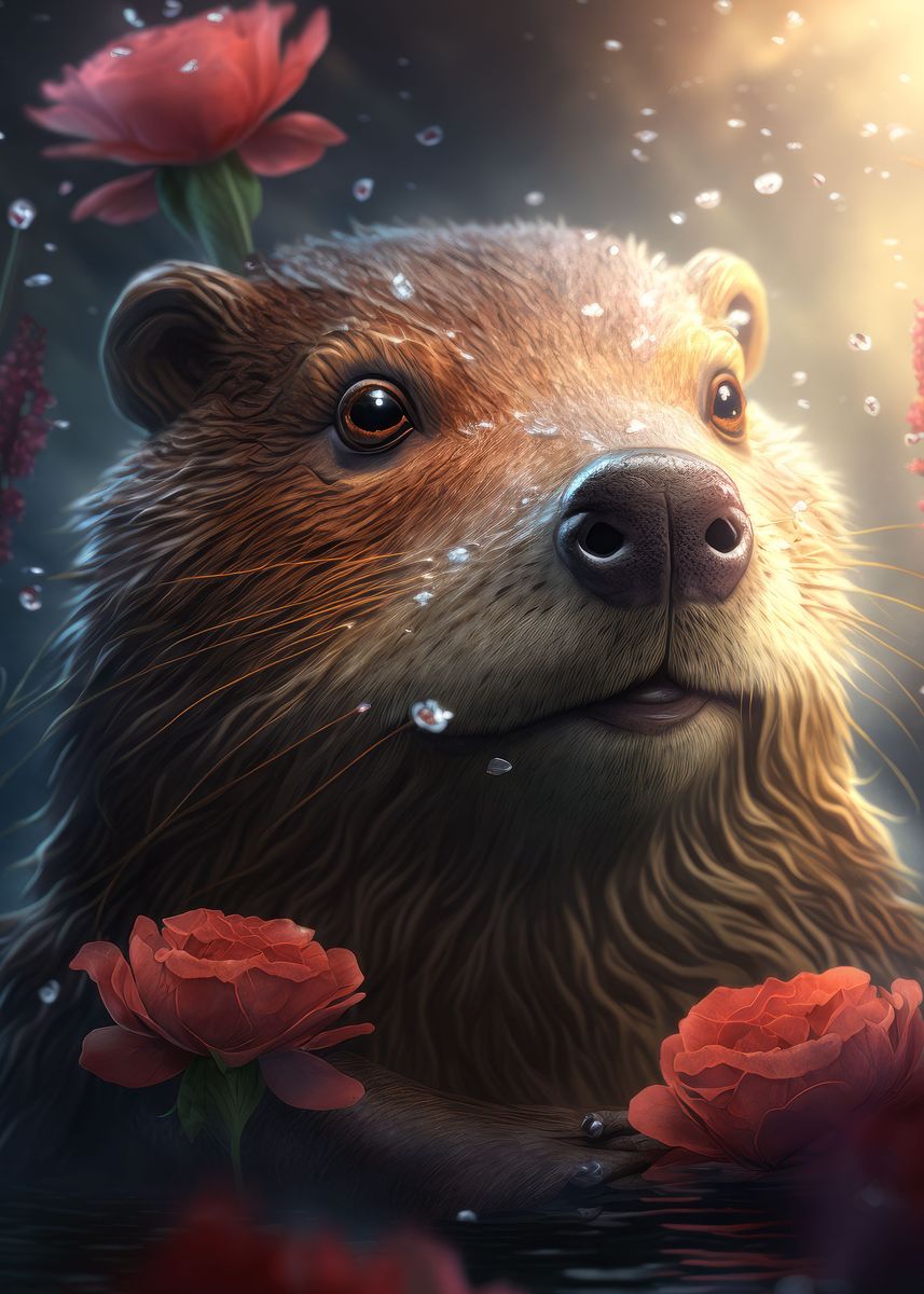 'Cute Beaver' Poster by Zenja Gammer | Displate