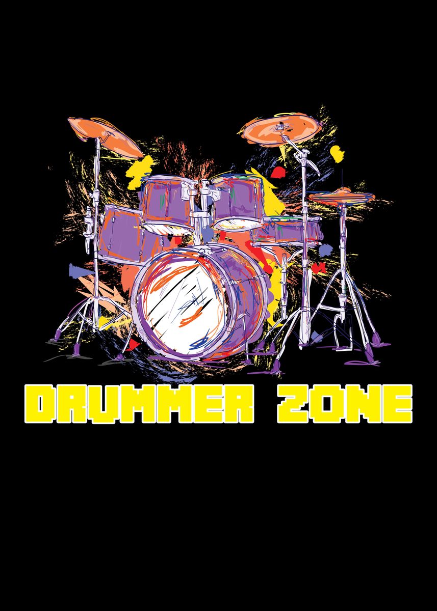 'Drummer Zone Percussion' Poster, picture, metal print, paint by Mooon ...