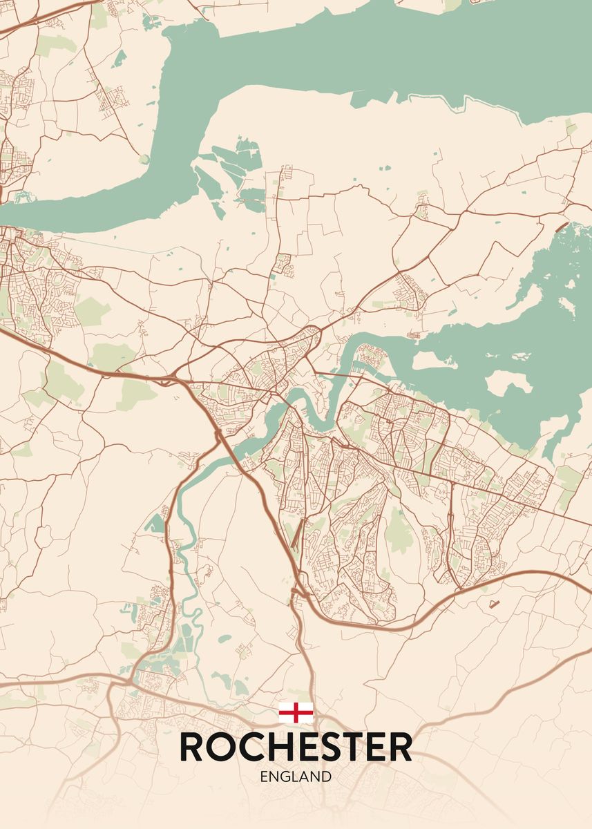 'Rochester UK' Poster, picture, metal print, paint by IMR Designs ...