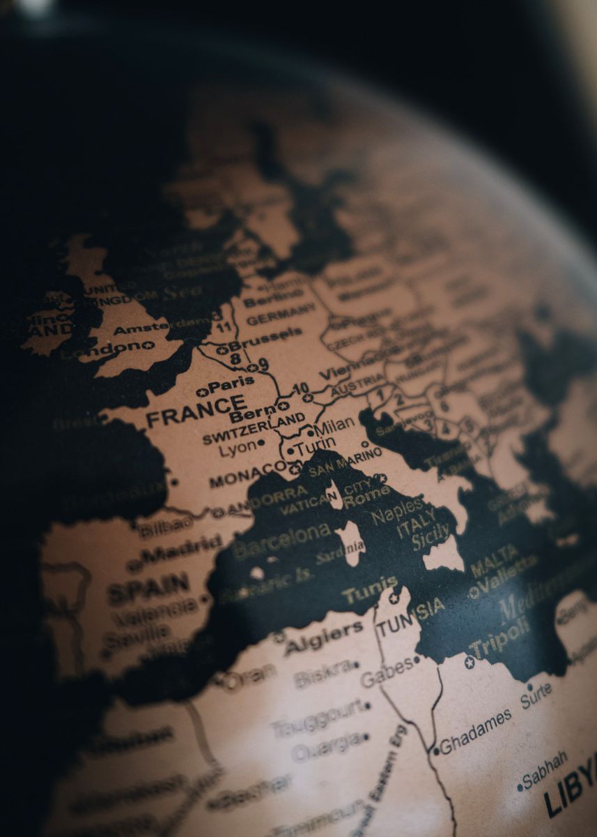 'Maps Poster ' Poster, picture, metal print, paint by Famous City ...