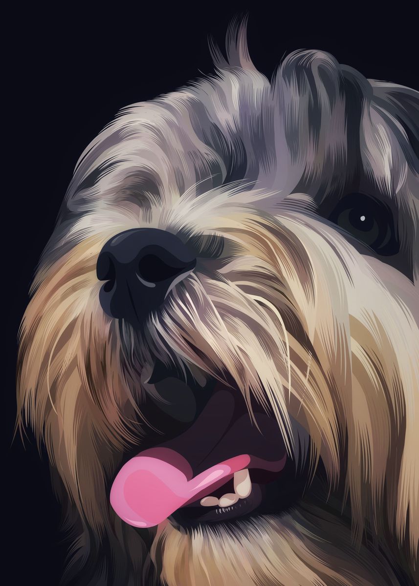 'Dog 11' Poster, picture, metal print, paint by Muh Aslan | Displate