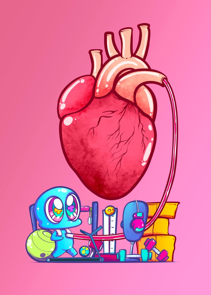 'Heart' Poster, picture, metal print, paint by Tony Wilim | Displate