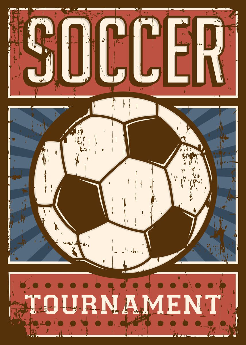 'Soccer' Poster, picture, metal print, paint by Naso | Displate