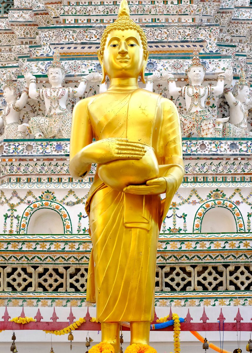'Details of Wat Arun' Poster, picture, metal print, paint by Fabrizio ...