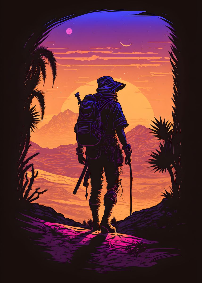 'Desert Explorer Adventure' Poster, picture, metal print, paint by Maël ...