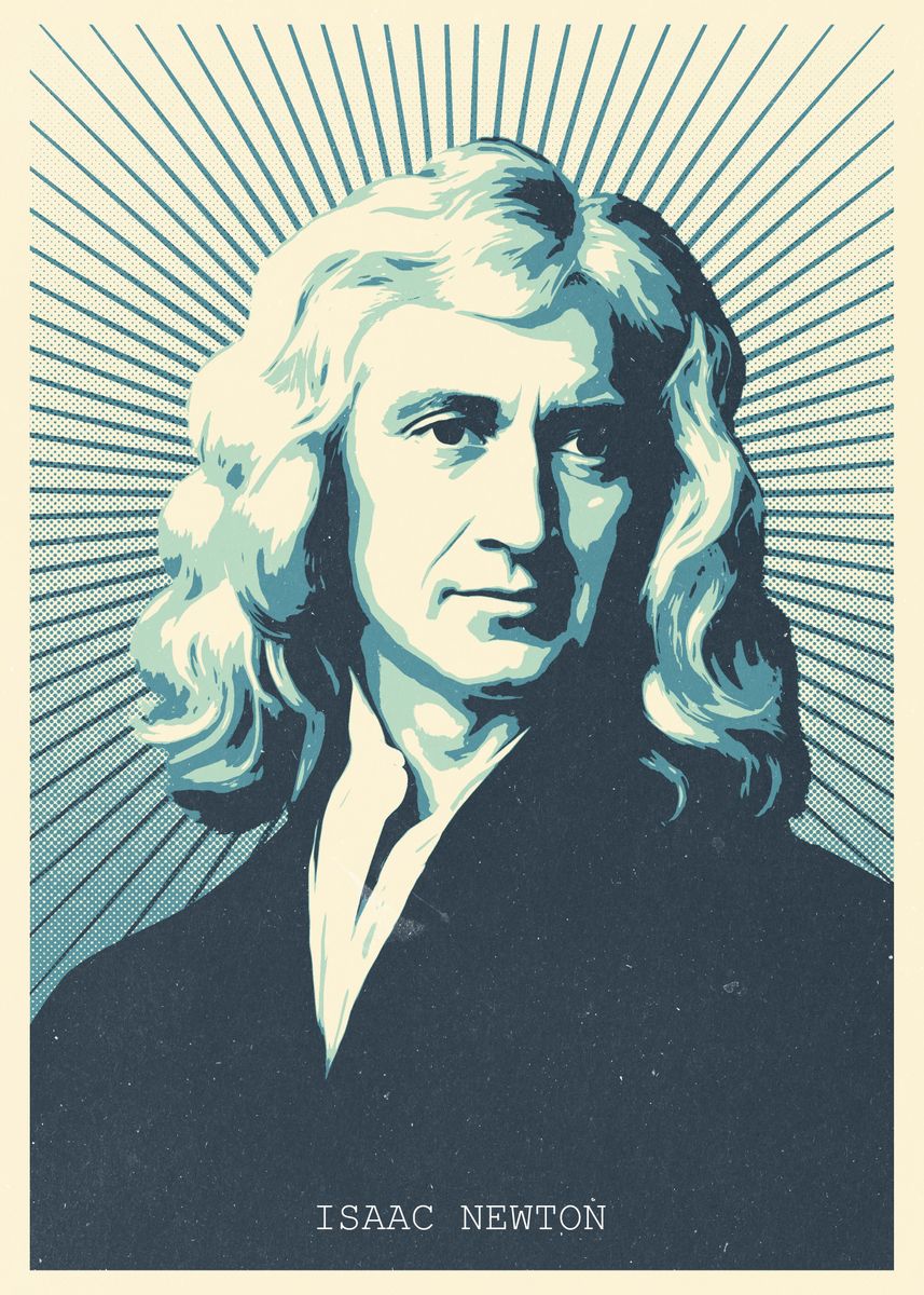 'Isaac newton' Poster, picture, metal print, paint by wild Up | Displate
