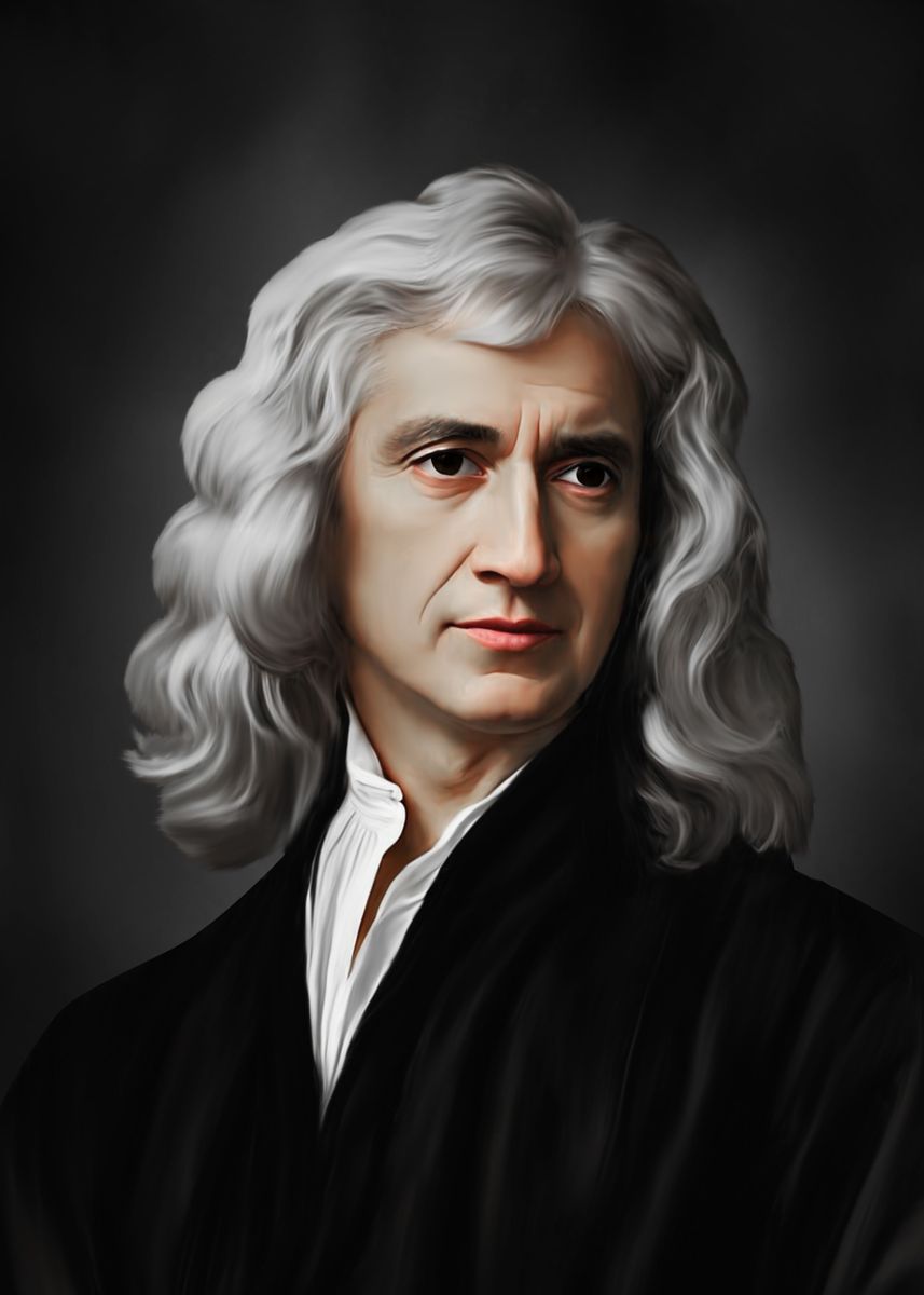 'Isaac Newton' Poster, picture, metal print, paint by wild Up | Displate