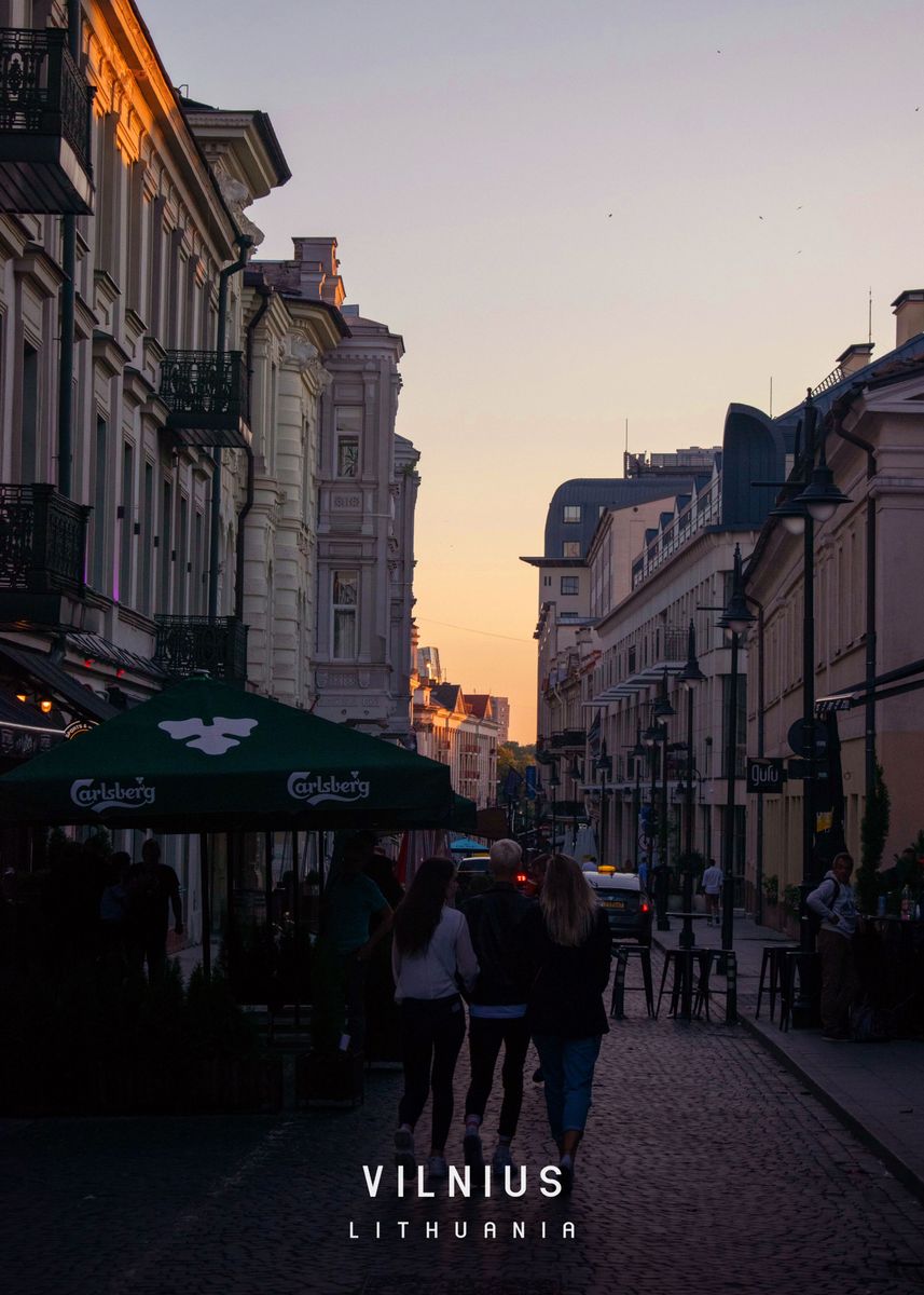 'Vilnius ' Poster, picture, metal print, paint by Travel Addict | Displate