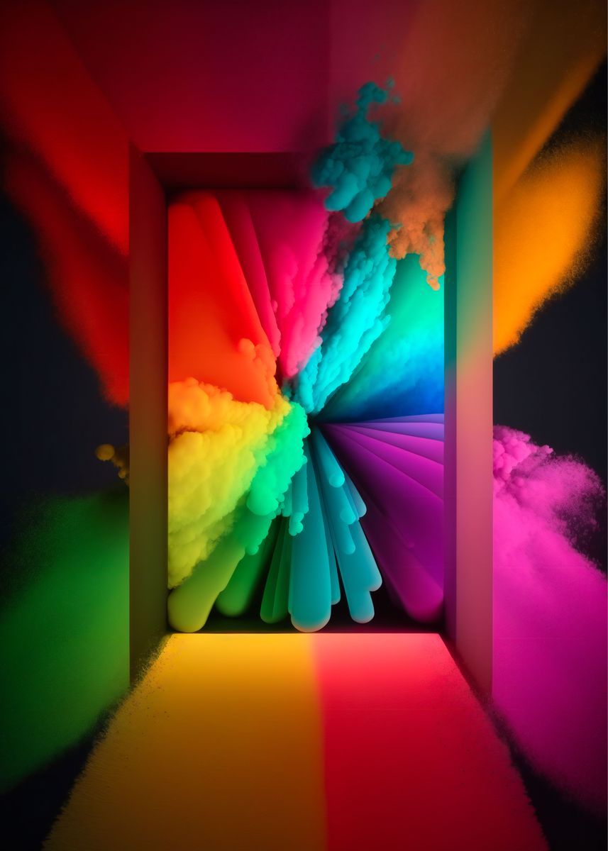 'Prismatic Fusion' Poster, picture, metal print, paint by Sparkls ...