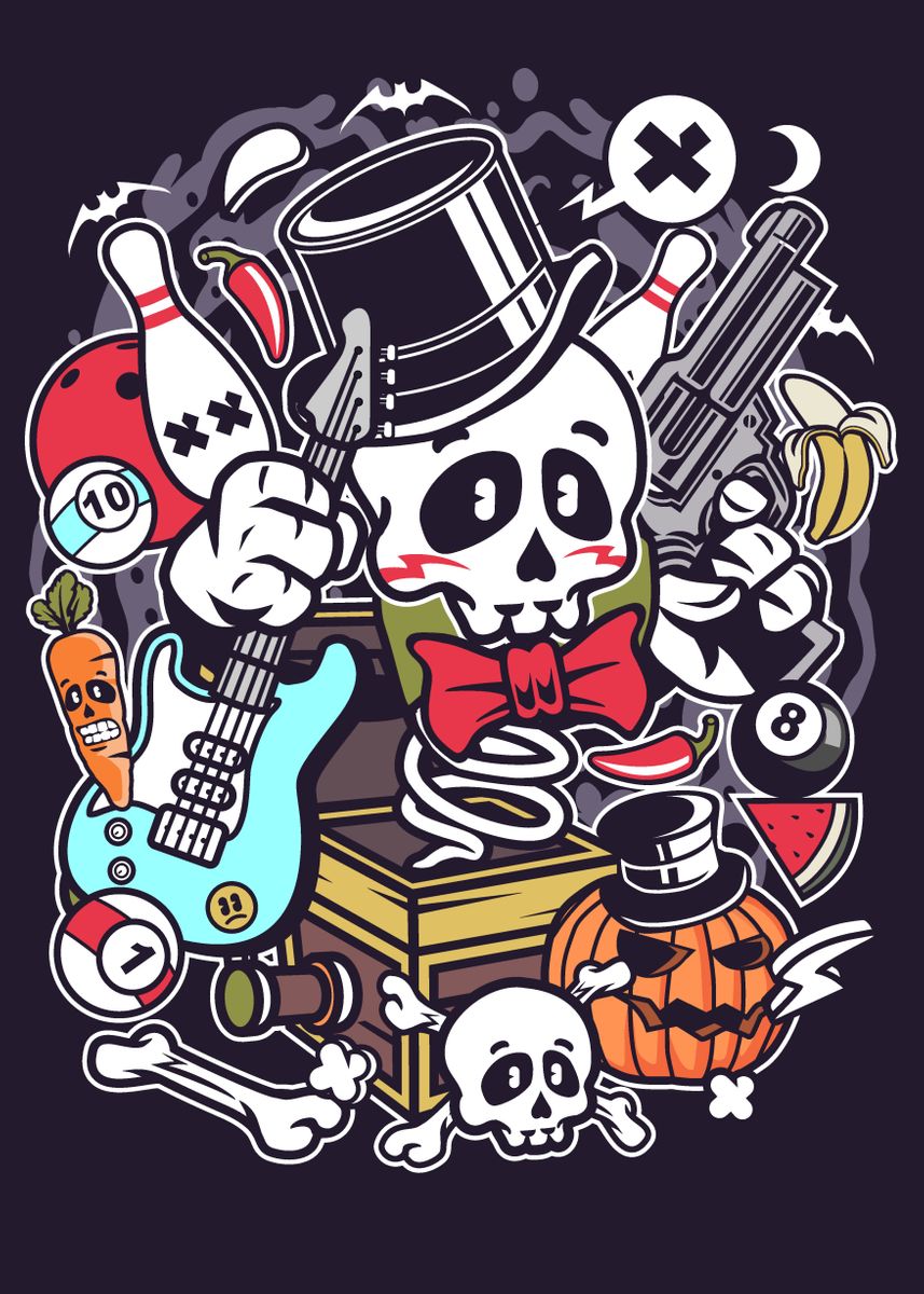 'Cartoon Illustration 421' Poster, picture, metal print, paint by Aloke ...