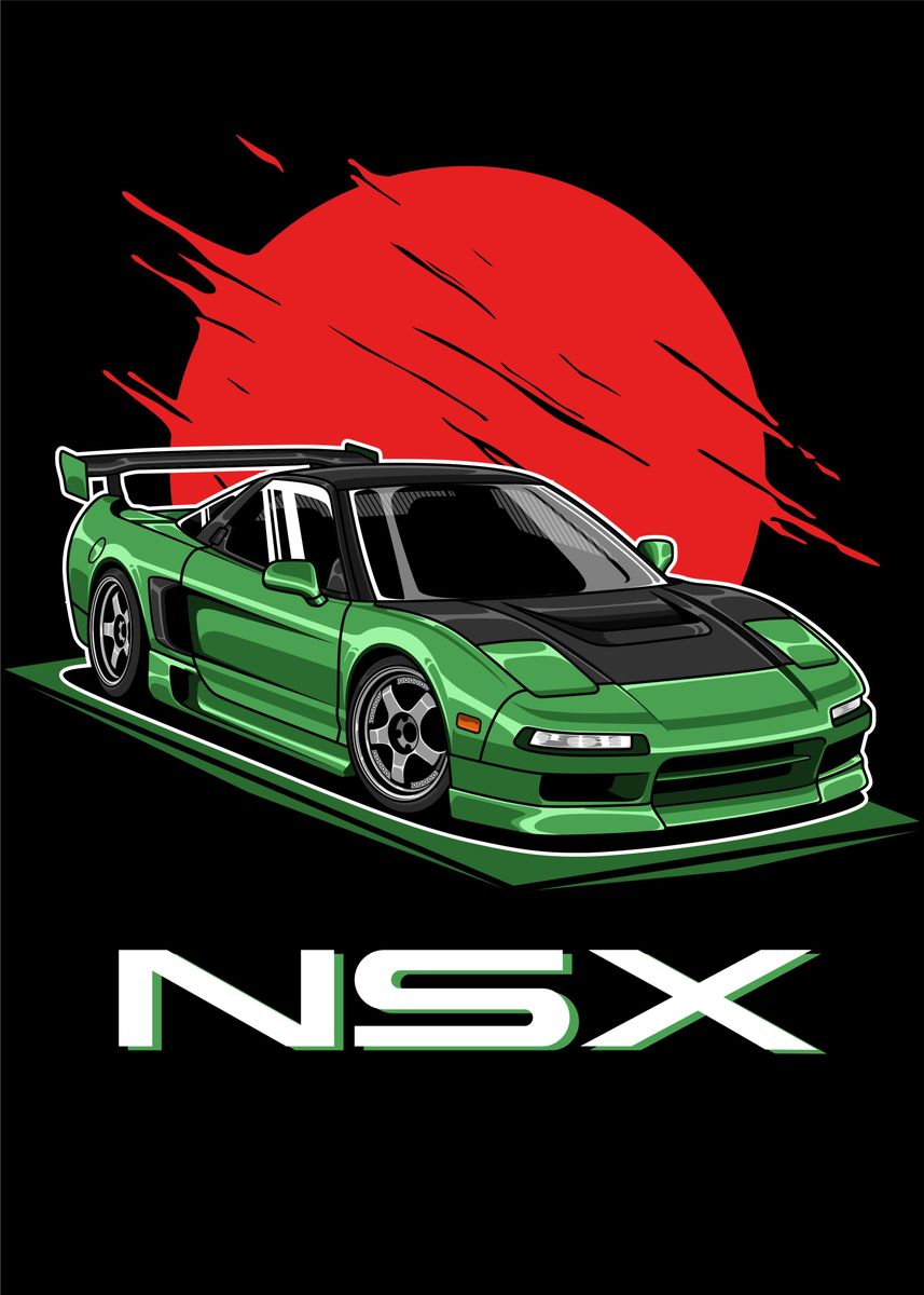 'Honda Acura NSX' Poster, picture, metal print, paint by Heru Kurniawan ...