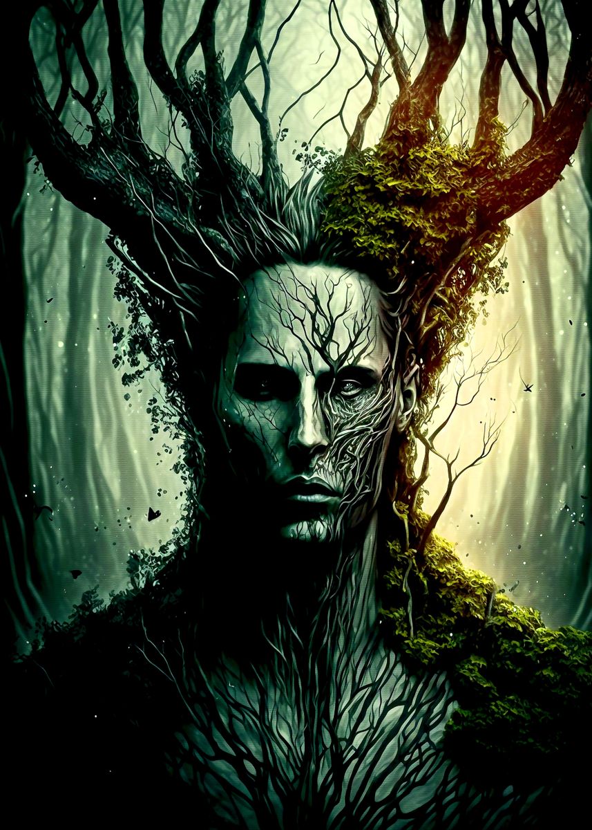 'Fantasy Face' Poster, picture, metal print, paint by culinal dual ...